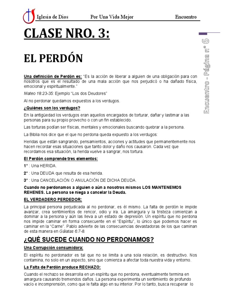 Encuentro El Perdon | PDF | Perdón | Pecado