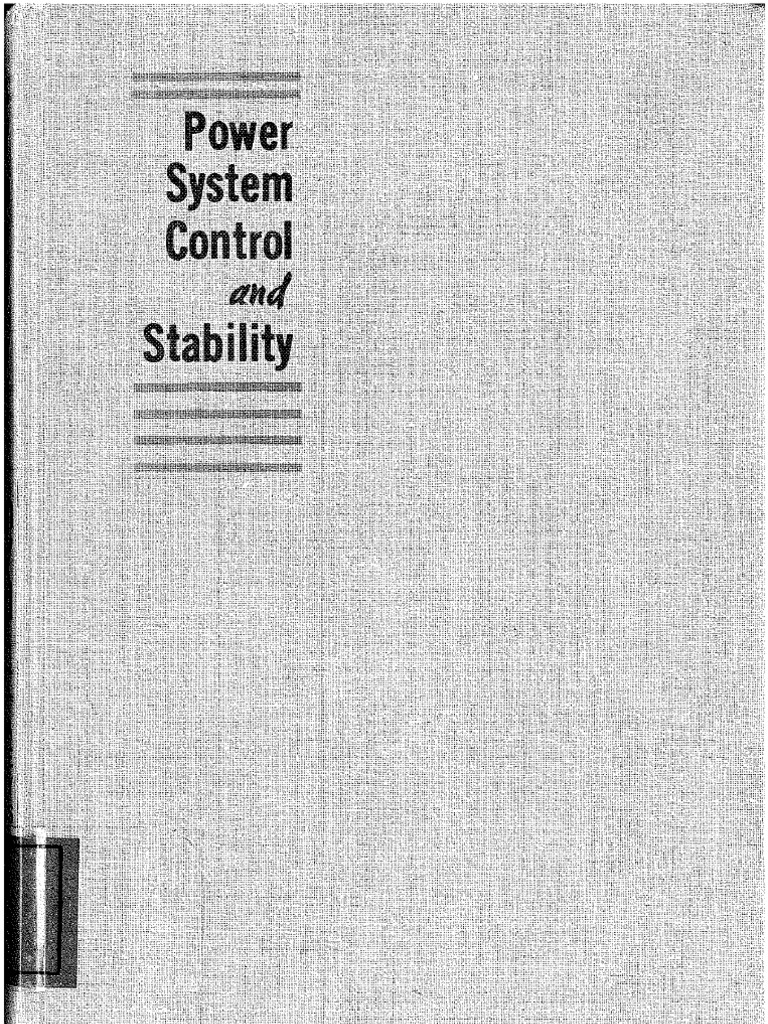Power System Controle and Stability | PDF