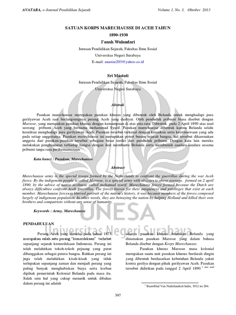 Pasukan Marsose di Aceh 1890-1930 | PDF