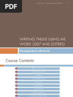 USM Thesis Formatting Guide Template | PDF | Microsoft Word | Software