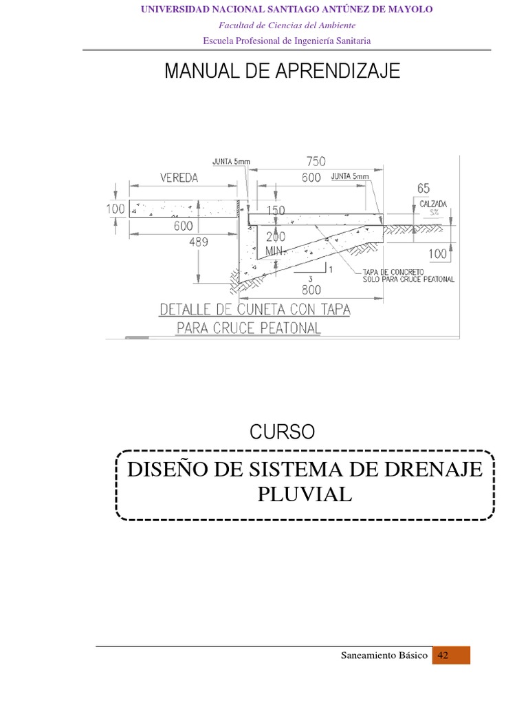 Manual de Diseño de Alcantarillado Pluvial | Descargar gratis PDF | Drenaje | Hidrología