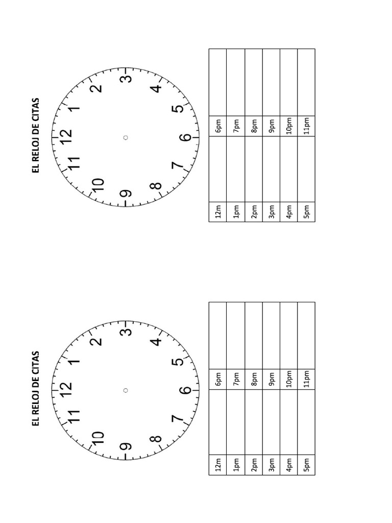 Reloj de Citas | PDF