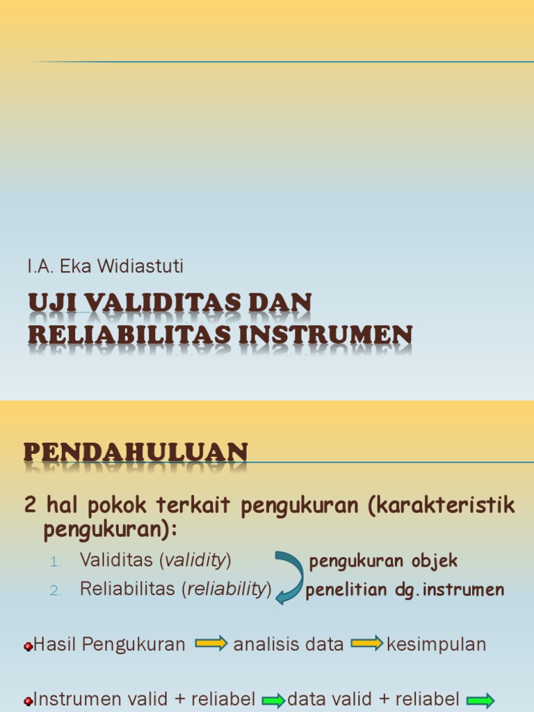 Uji Validitas Instrumen | PDF
