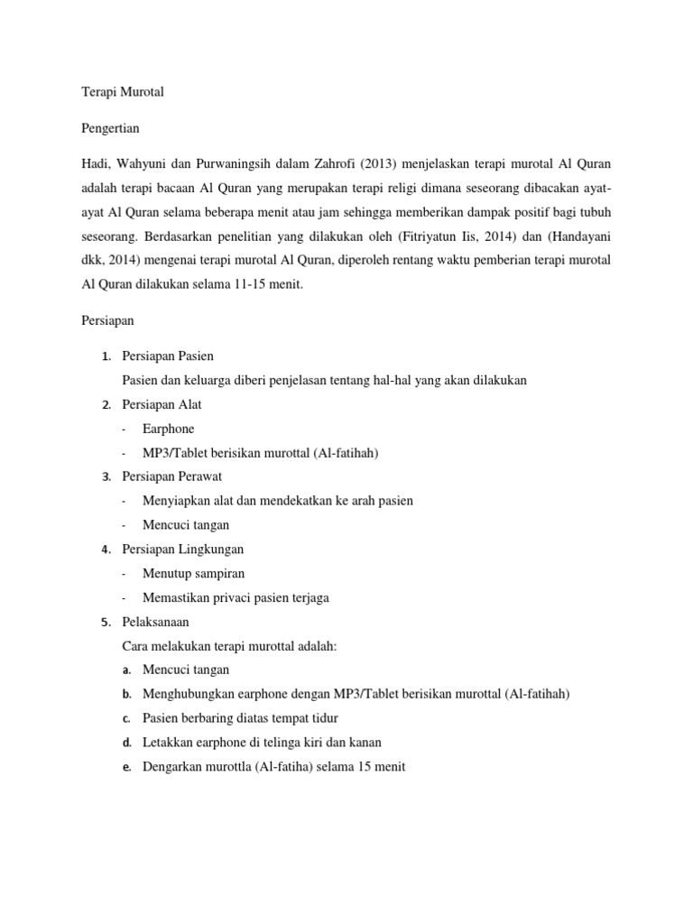 Terapi Murotal | PDF