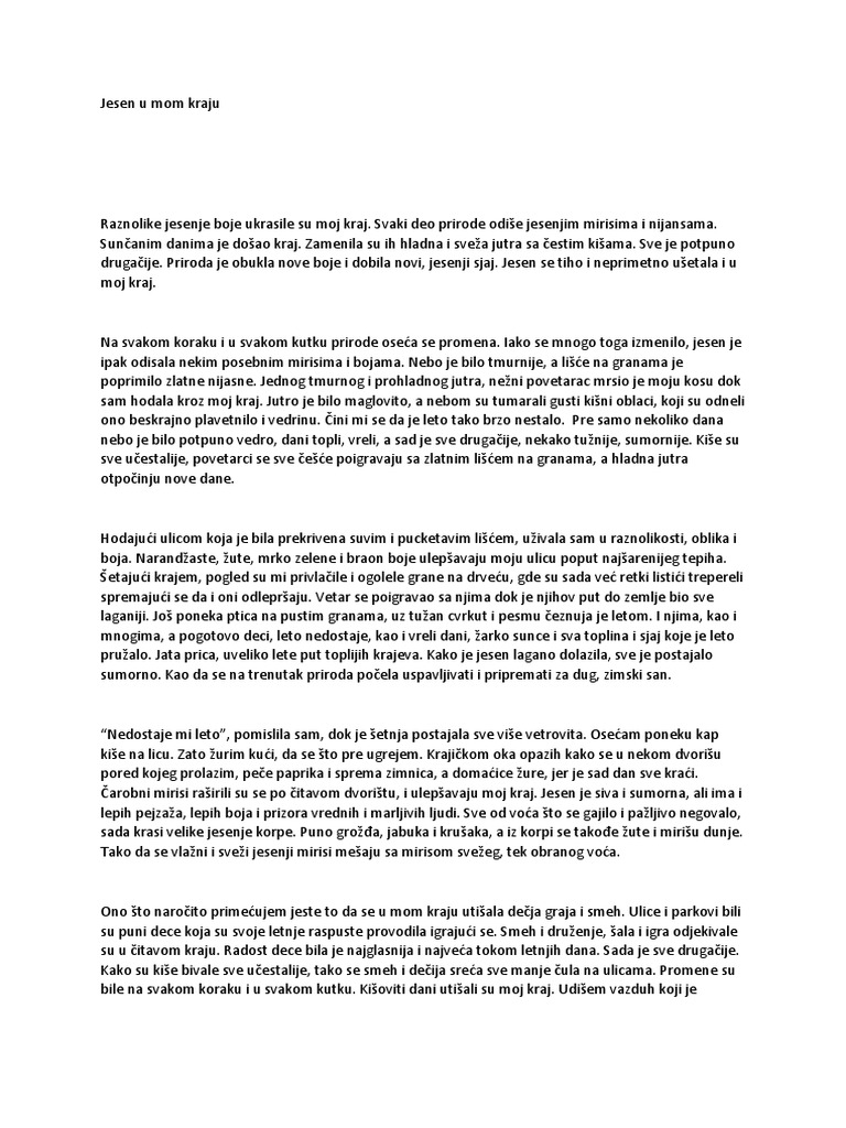 Jesen U Mom Kraju | PDF