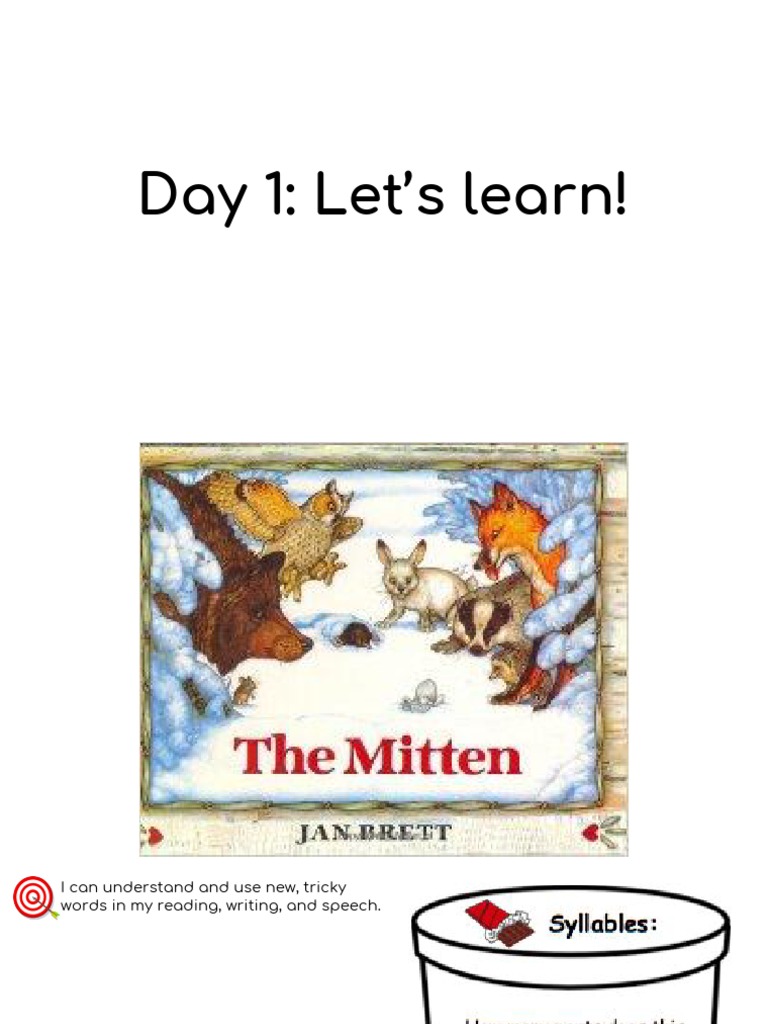 The Mitten Vocabulary Lesson-2 | PDF | Leisure