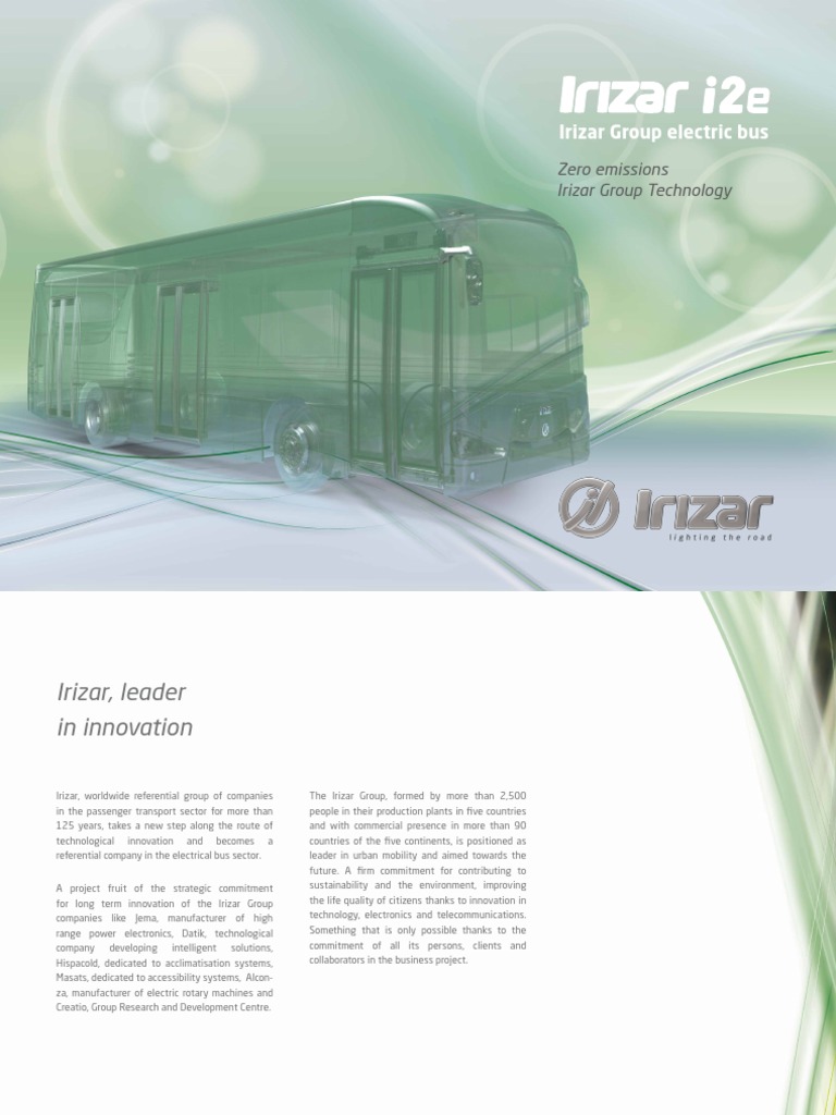 Irizar Group Electric Bus | PDF | Bus | Battery Charger