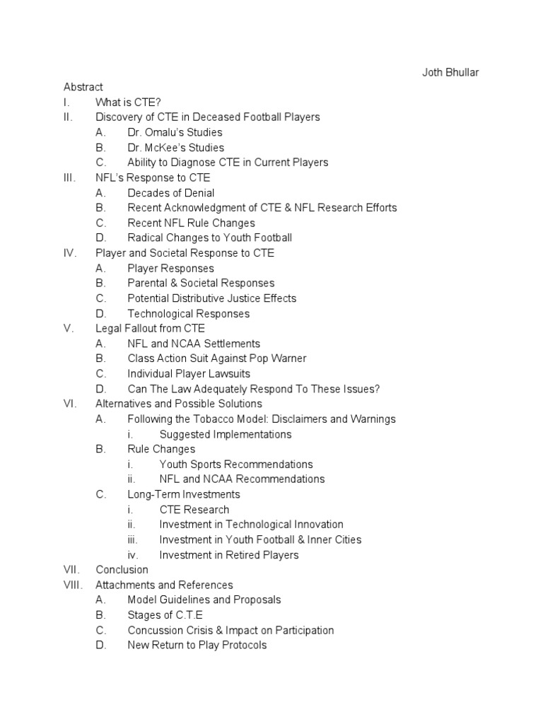 CTE and The Future of Football | PDF | Clinical Medicine | Traumatology