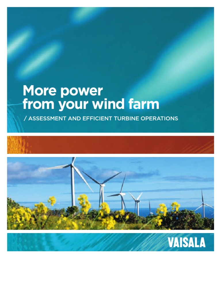 Vaisala Wind Energy Brochure | Wind Power | Wind Turbine