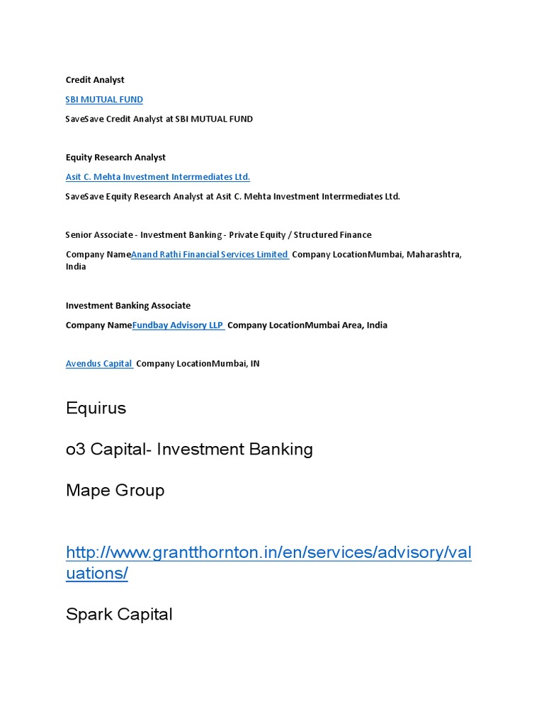 Equirus O3 Capital-Investment Banking Mape Group: Uations | PDF ...