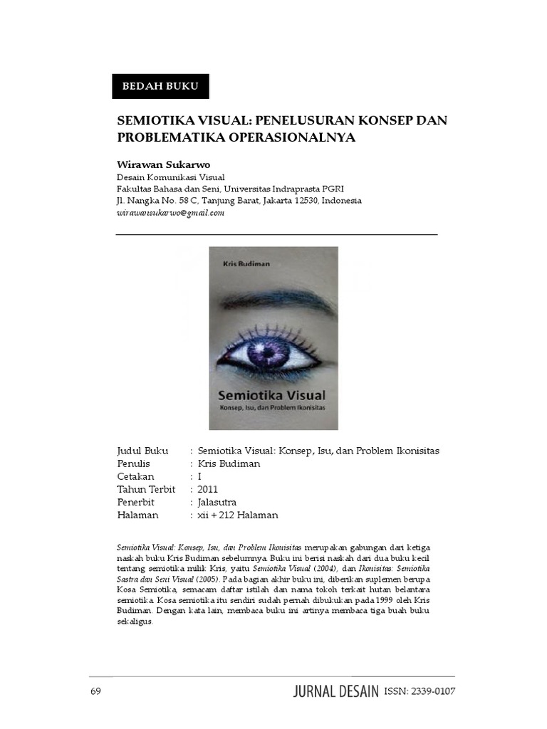 Semiotika Visual Penelusuran Konsep Dan Problematika Operasionalnya ...