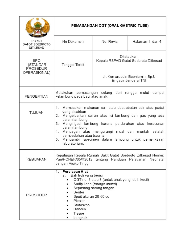Sop Pemasangan Ogt | PDF | Sains & Matematika