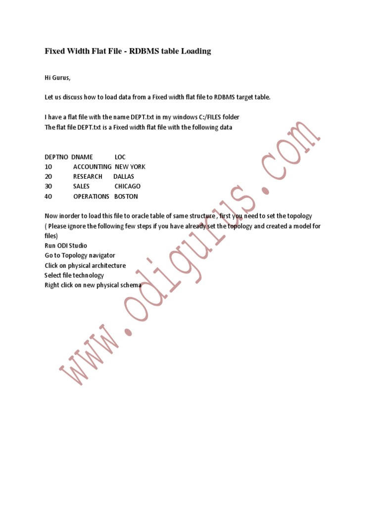 Fixed Width Flat File RDBMS | PDF | Art | Technology & Engineering