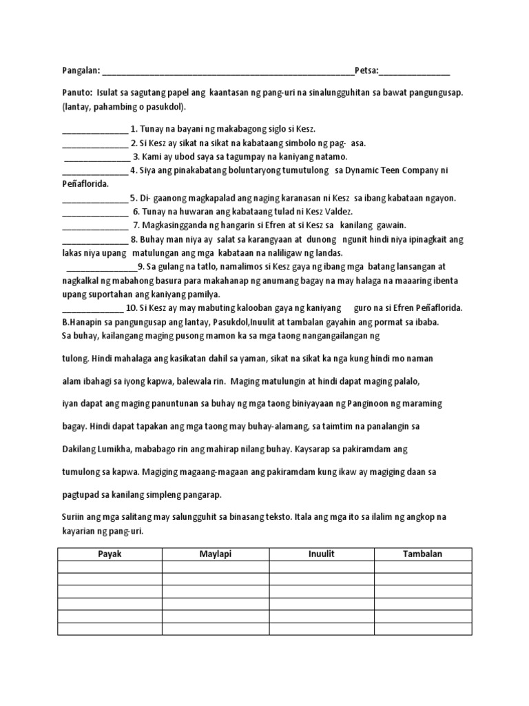 Lantay Activity | PDF