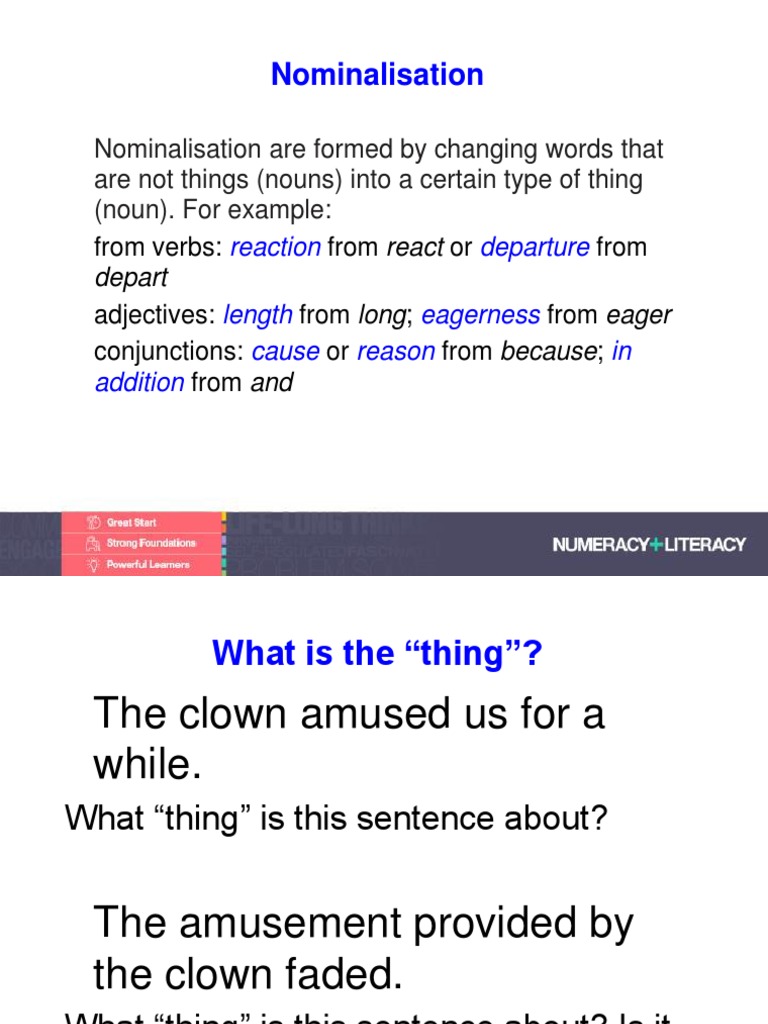 Nominalisation | PDF | Verb | Sentence (Linguistics)