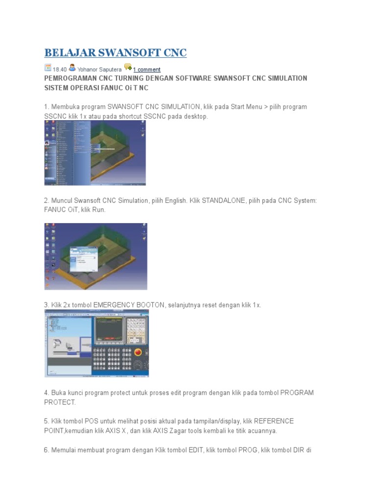 Belajar Swansoft CNC | PDF