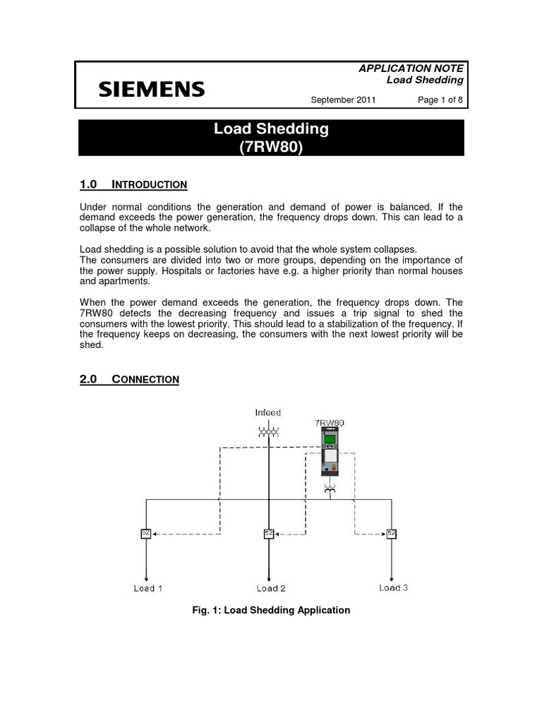 7RW80 Load Shedding | PDF | Electronic Engineering | Electronics
