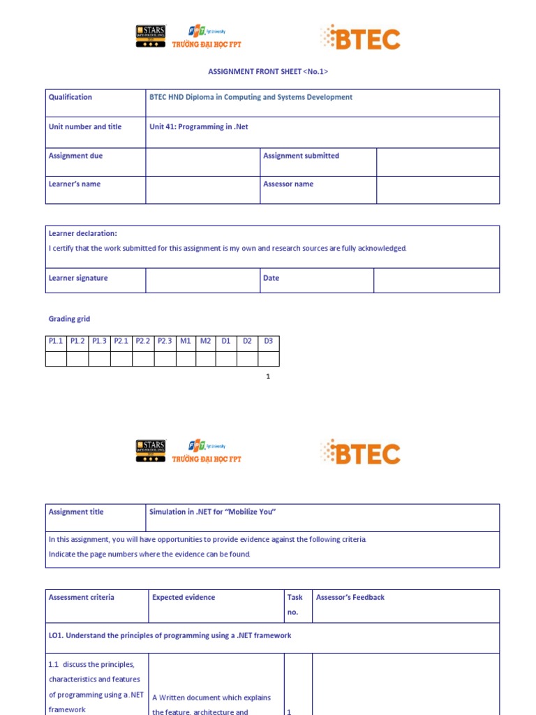 Assignment 1 Frontsheet JAVA | PDF | Method (Computer Programming) | Inheritance (Object ...
