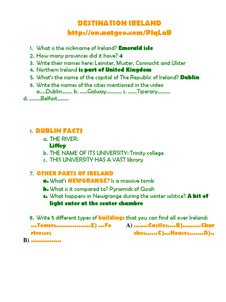 Destination Ireland | PDF