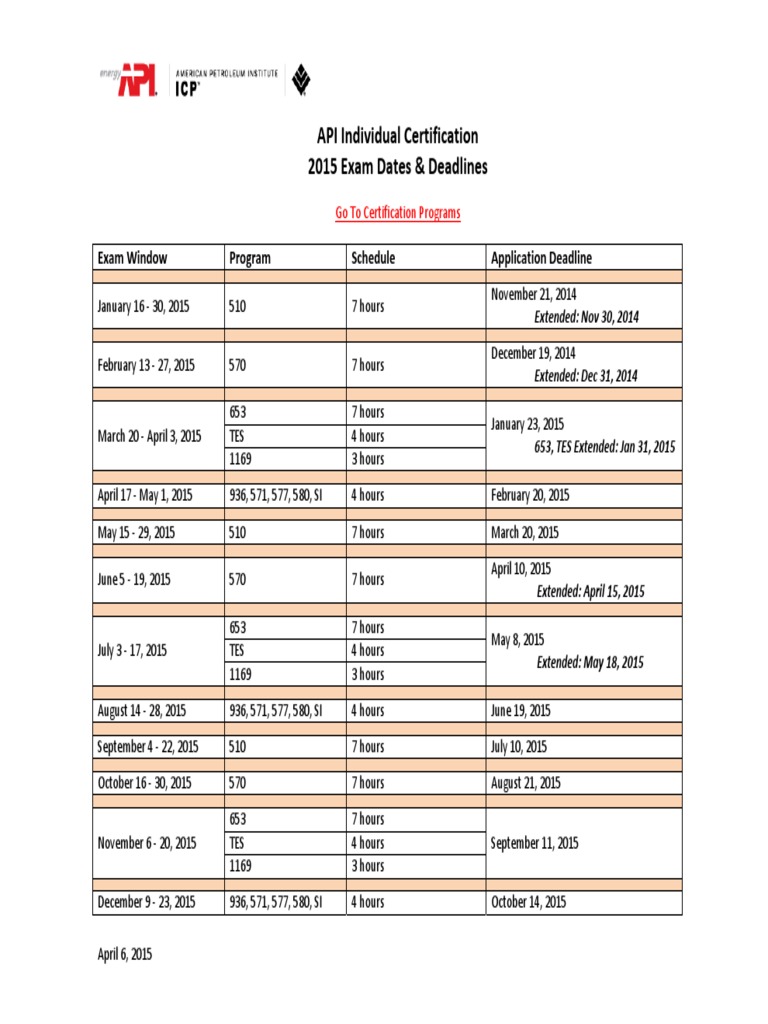 2015 ICP-Exam-Schedule 050815 PDF | PDF | Software | System Software