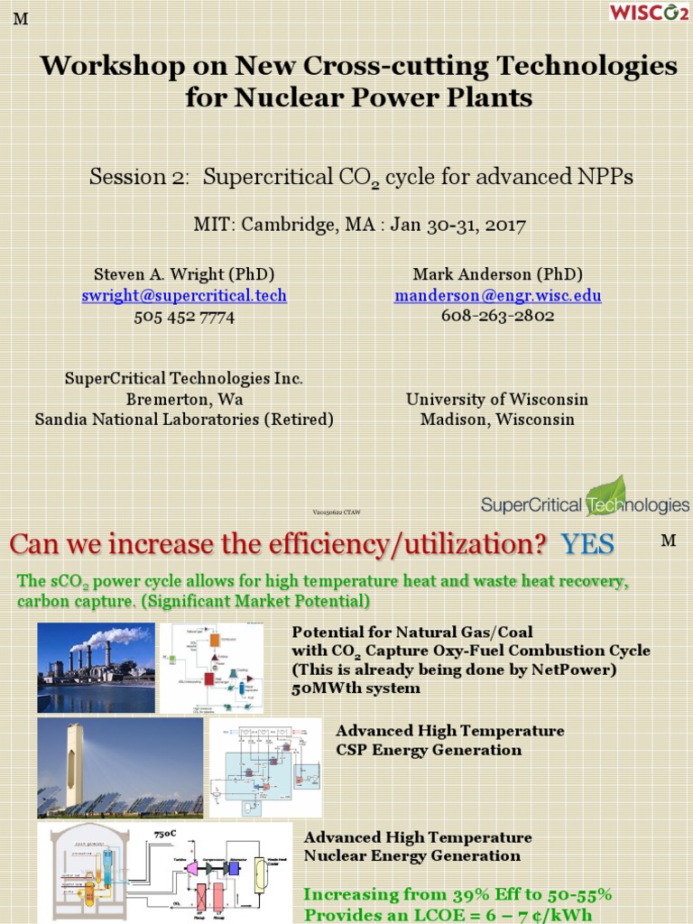 SCO2 Cycle | PDF | Heat Exchanger | Gas Turbine