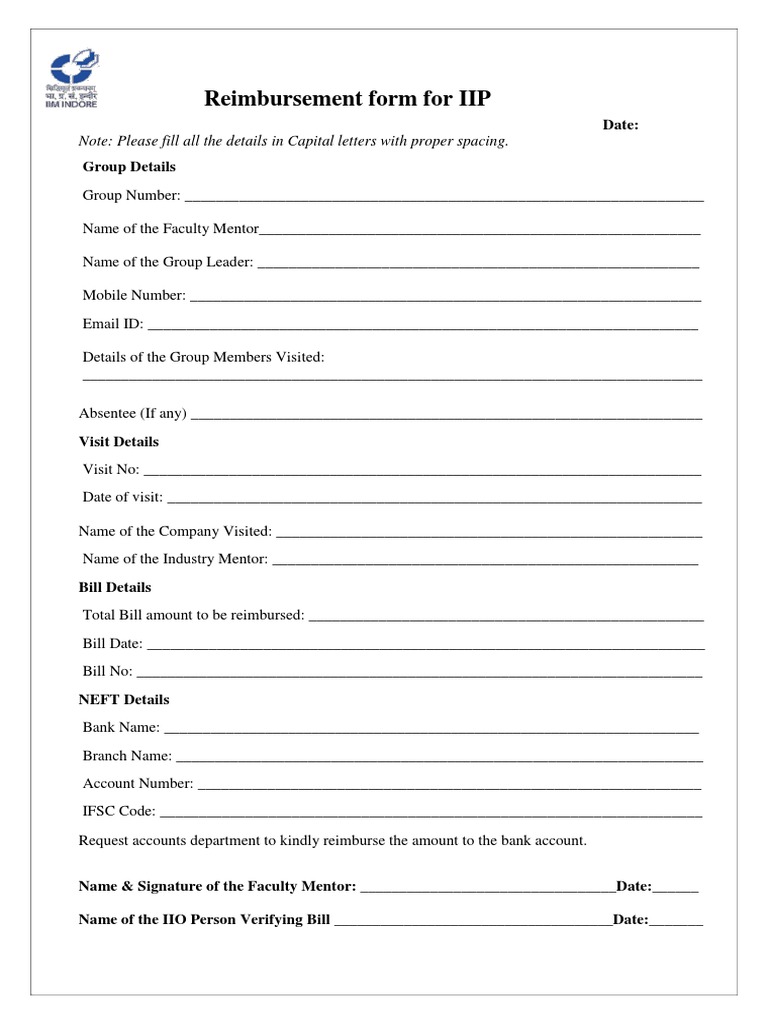Reimbursement Form | PDF