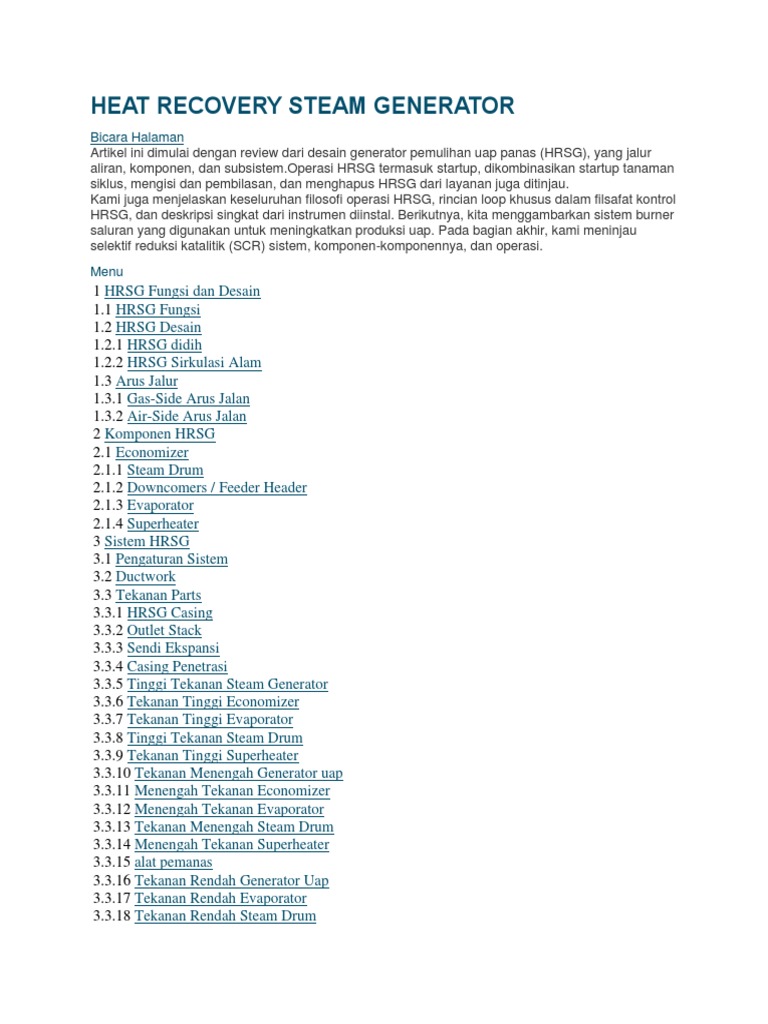 Heat Recovery Steam Generator | PDF
