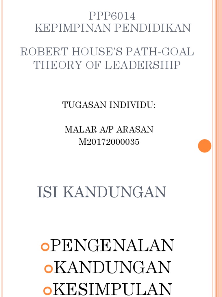 House Path-Goal Theory of Leadership | PDF