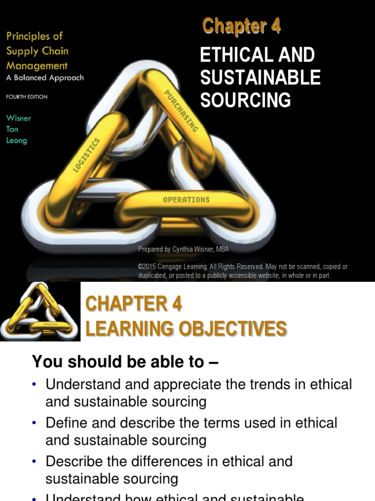 Ch.4 -Ethical Sourcing | Supply Chain | Sustainability