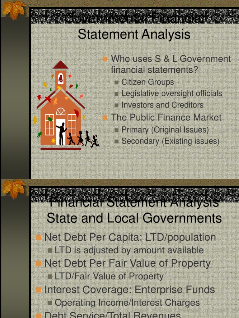 Governmental Financial Statement Analysis: Who Uses S & L Government ...