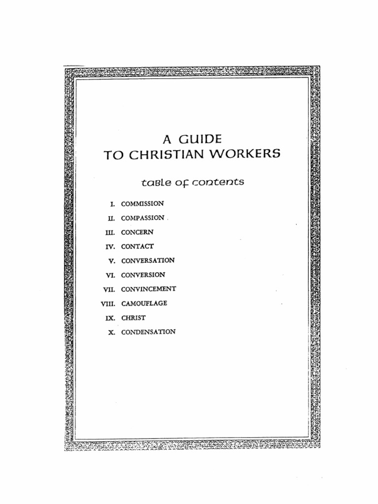 A Guide To Christian Workers | PDF