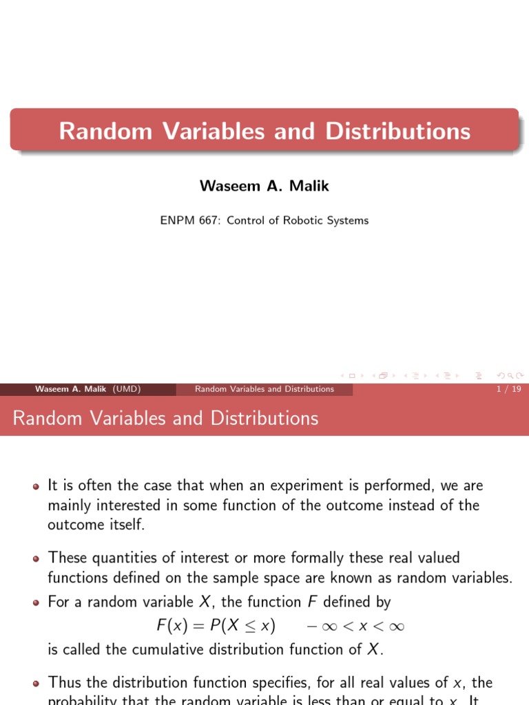 A3 - Random Variables and Distributions | PDF | Probability ...
