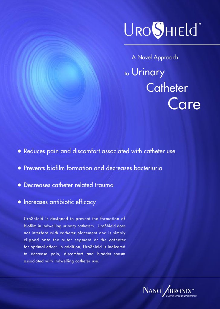 UroShield Brochure Developed by | PDF | Biofilm | Medical Specialties