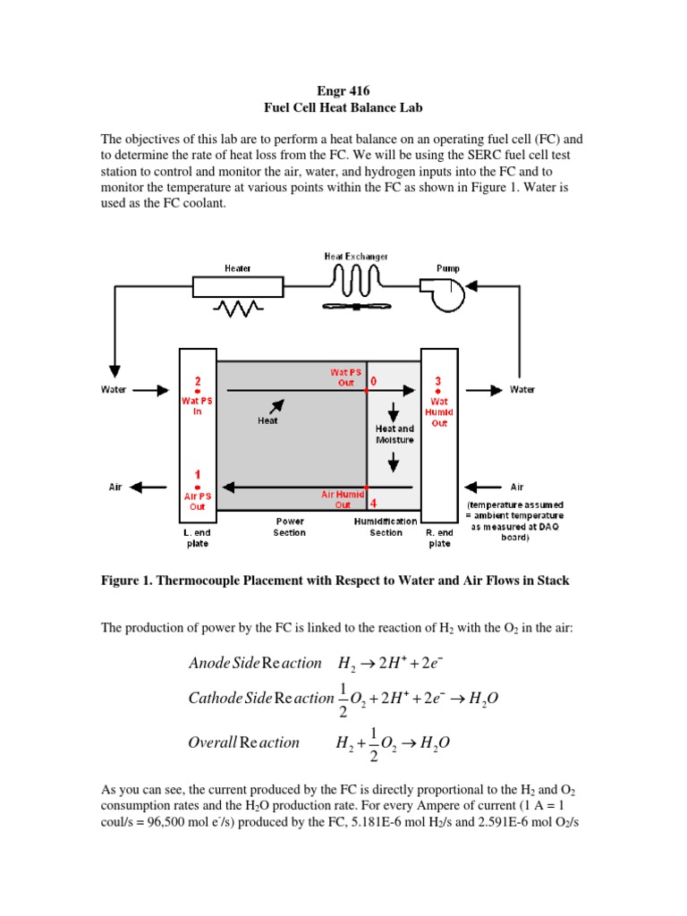 FC Heat Balance Lab | PDF | Nitrogen | Hydrogen