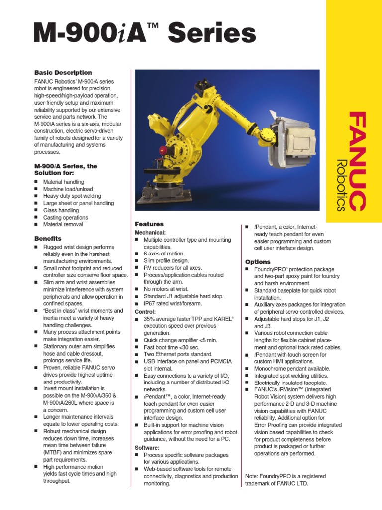 Fanuc M 900ia Series | PDF | Robot | Robotics