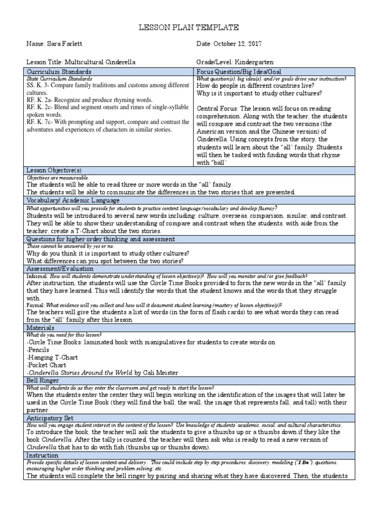 Teaching Reading Lesson Plan | PDF | Educational Assessment | Lesson Plan