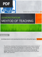 Demonstration Method of Teaching | PDF | Lesson Plan | Teachers