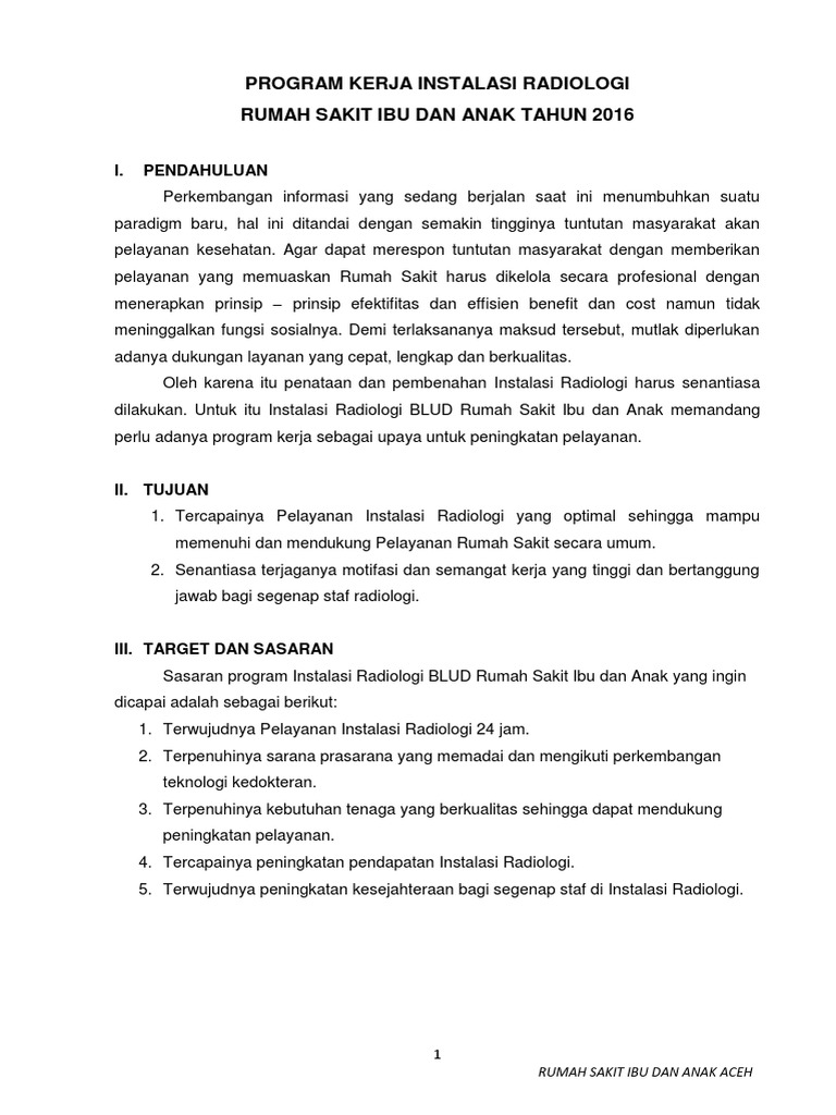 Program Mutu Pelayanan Radiologi (Validasi Metode Test, DLL) BLM Oke | PDF