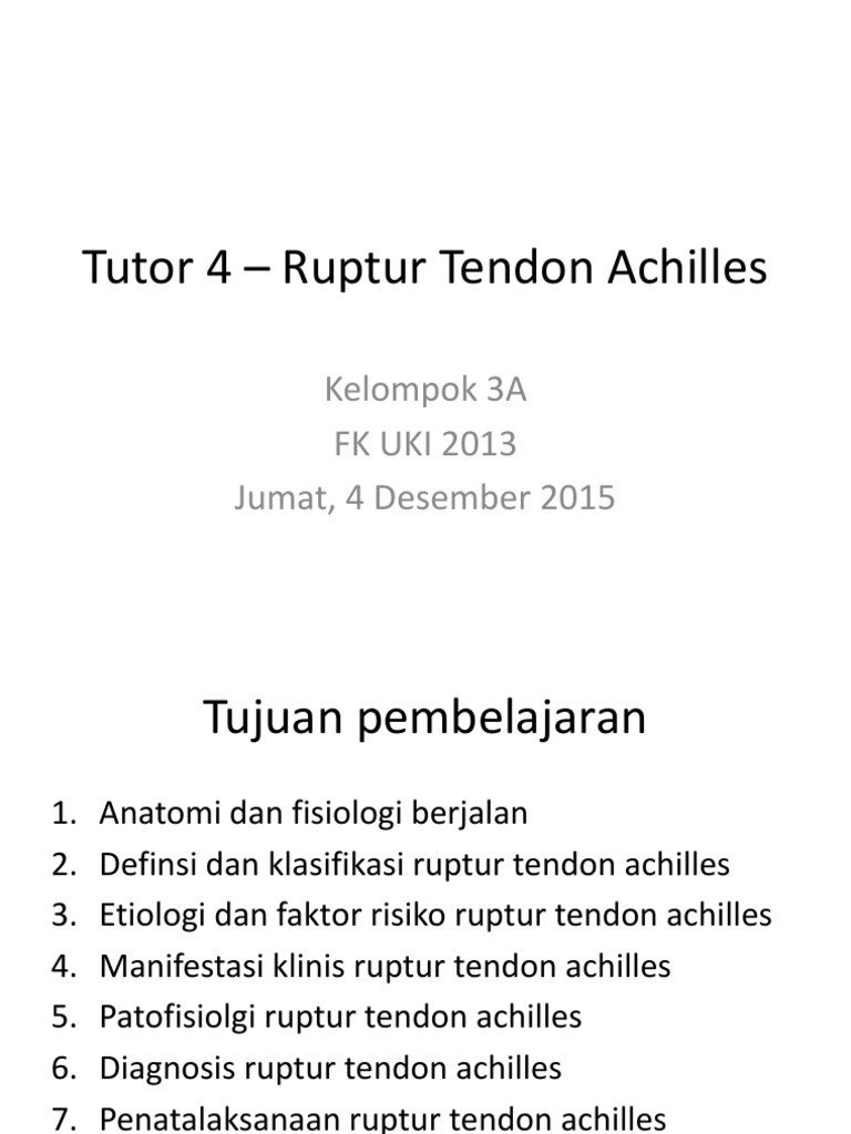 17.4 Ruptur Tendon | PDF