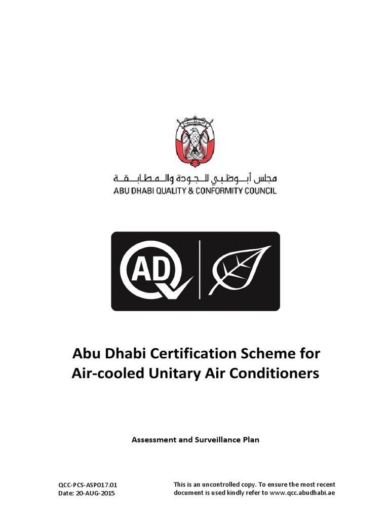 Abu Dhabi Air Conditioner Certification Guide | PDF | Air Conditioning ...