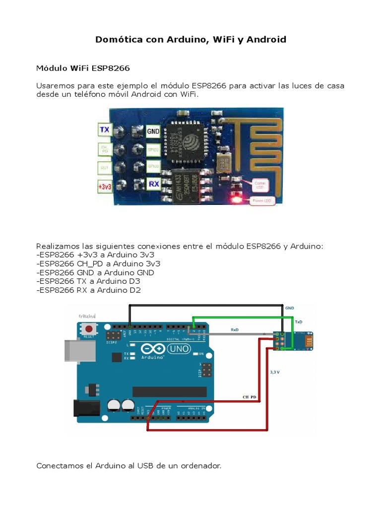Domotica Con Arduino Wifi y Android | PDF | Informática | Ingeniería ...