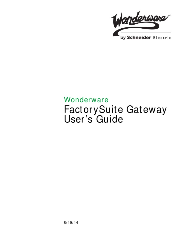 Factory Suite Manual | PDF | Gateway (Telecommunications) | Computer ...