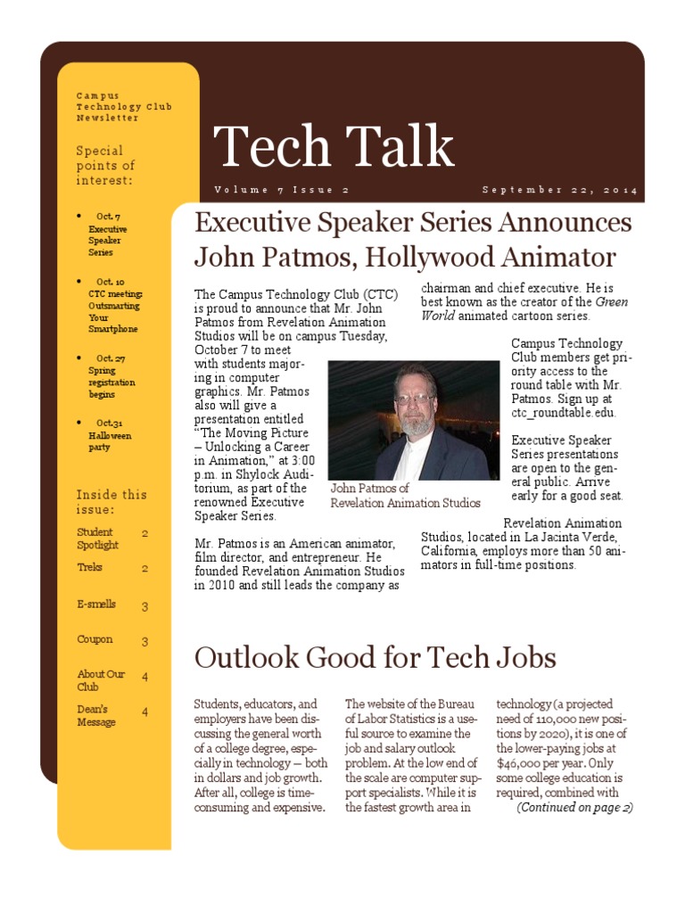 tech talk newsletter | Computing And Information Technology ...
