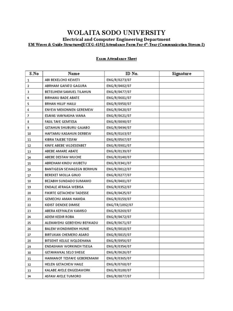 Exam Answer Sheer-I | PDF