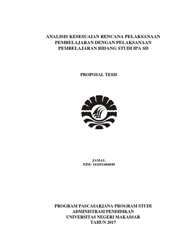 Sampul Proposal Tesis | PDF