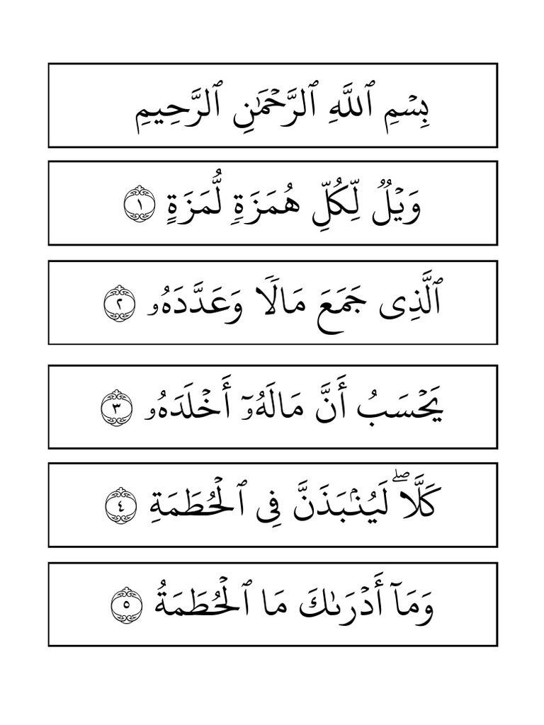 Surah Al Humazah | PDF