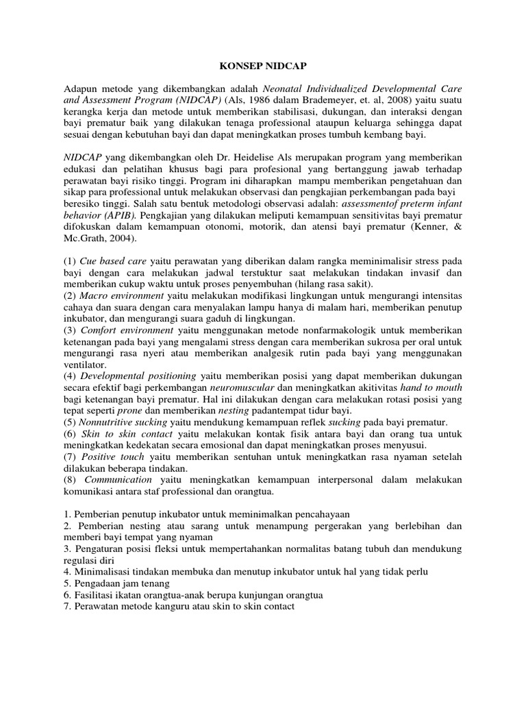 Konsep NIDCAP | PDF