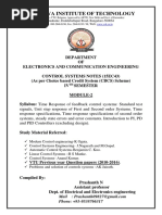 Control Systems Notes | PDF | Control System | Electronic Engineering