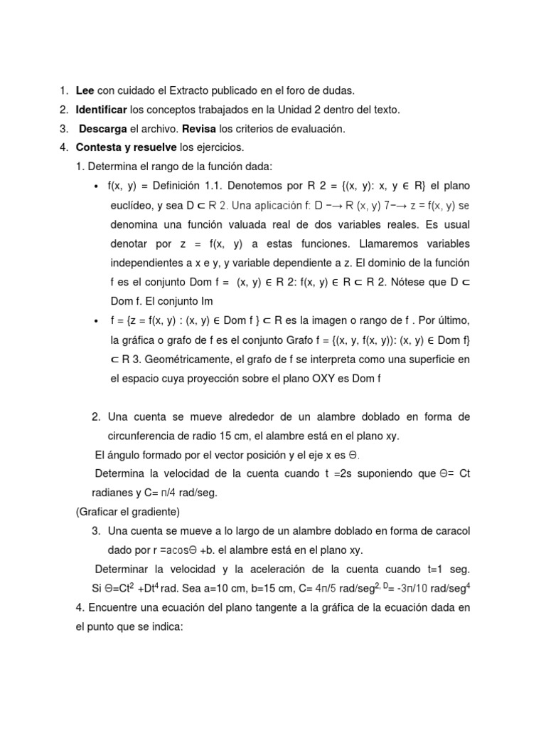Calculo de Varias Variables | PDF | Función (Matemáticas) | Física teórica