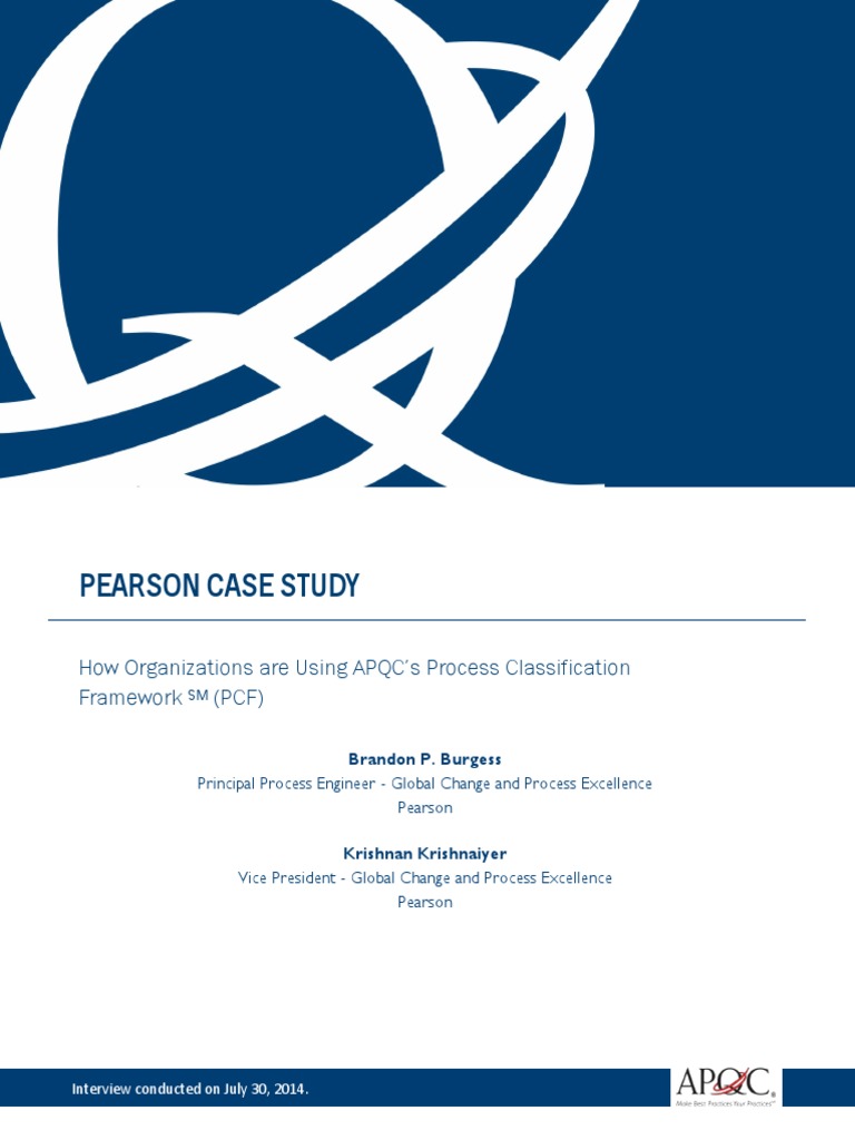 Pearson Case Study | PDF | Business Process | Change Management